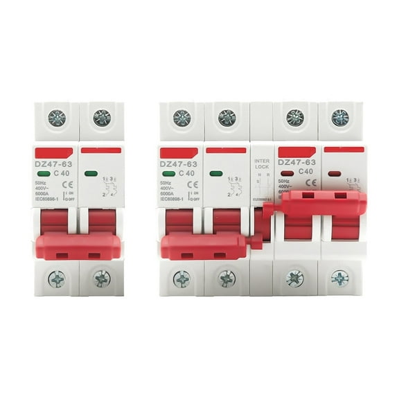 1PCS AC MCB Short Circuit Protection Overload Protection Dual Power ...