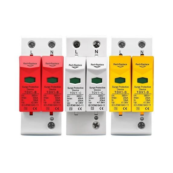 1PCS AC SPD 2P House Surge Protector protection Protective Low-voltage ...