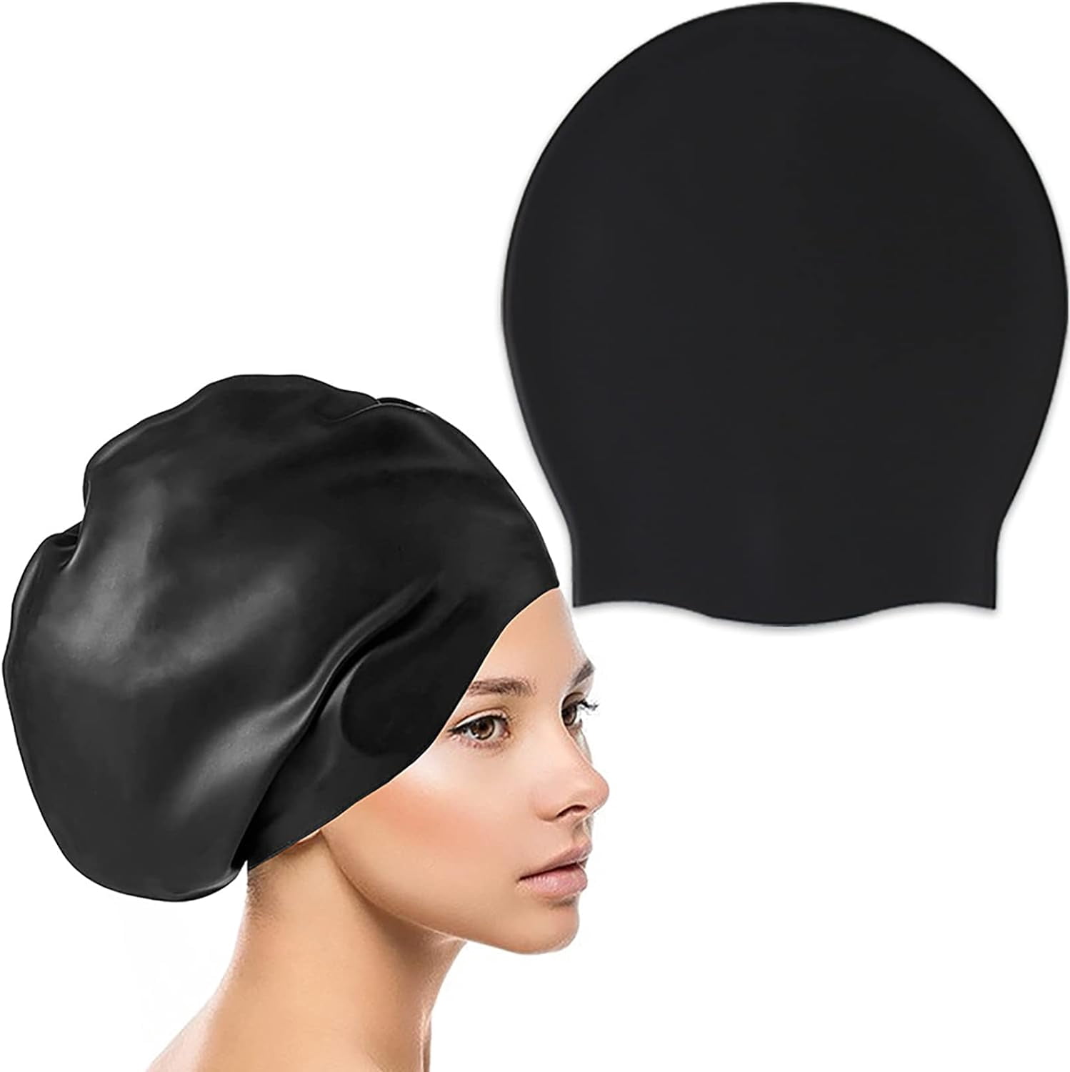 1PCS Adult Swimming Hats Silicone Swimming Hat Large Swimming Cap Long ...