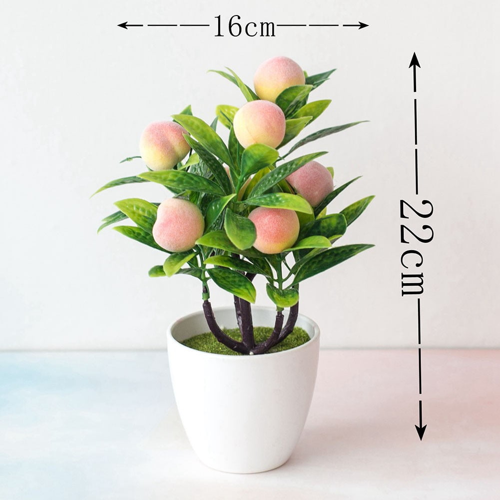 1PCS Artificial Bonsai Fake Plant: Beautiful simulated plastic fruit ...