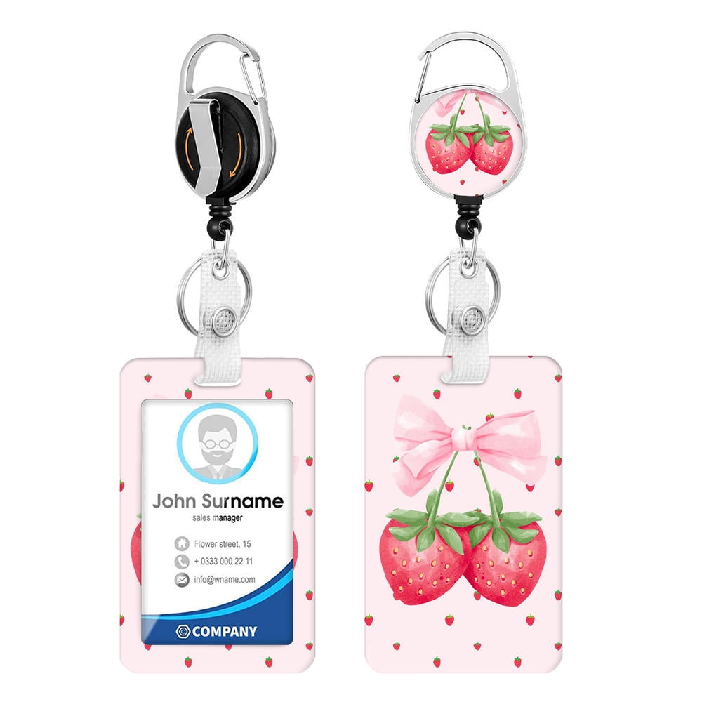 1PCS Badge Holder and Heavy Duty Retractable Reel, ID Badge Holders ...