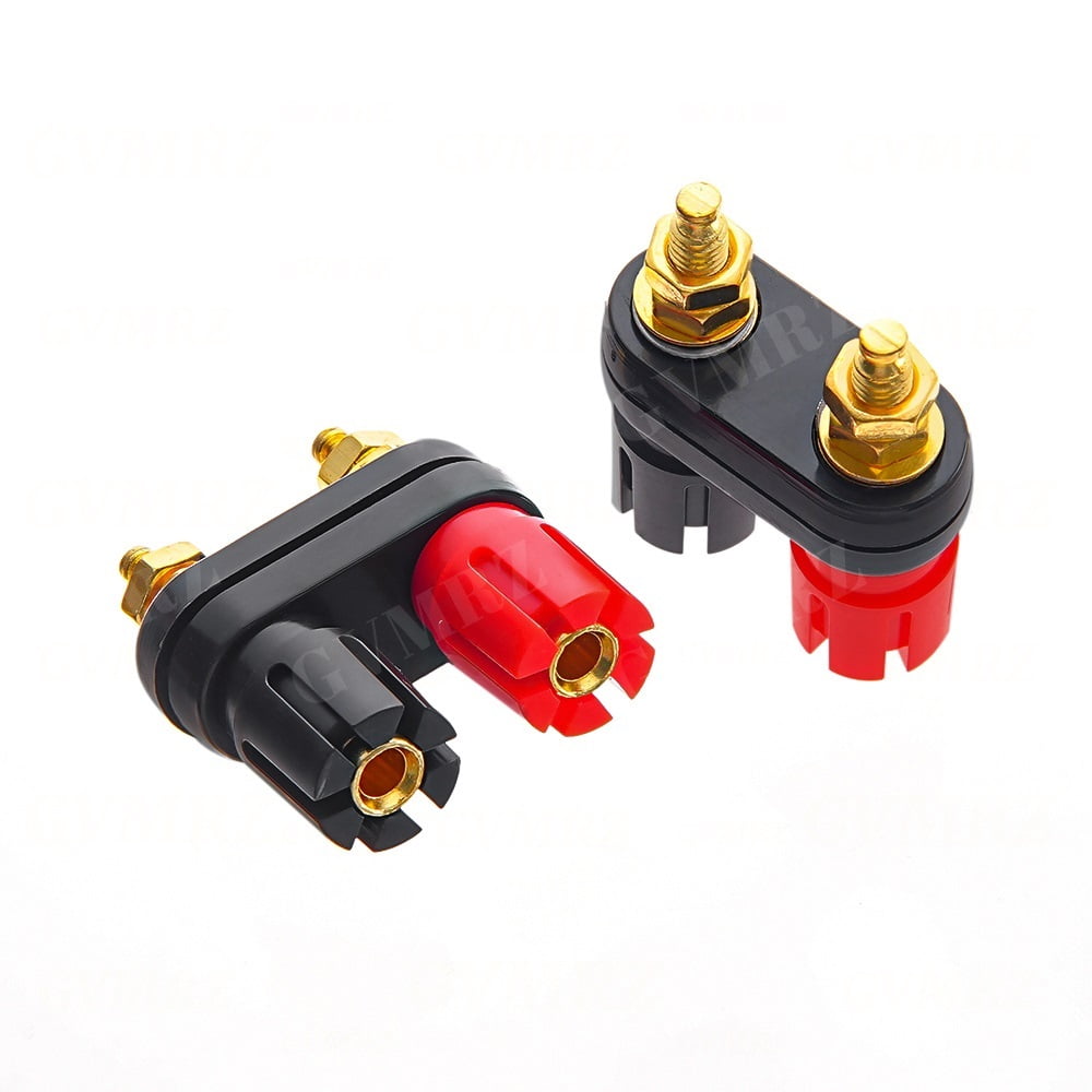 1PCS Banana plugs Couple Terminals Red Black Connector Amplifier ...