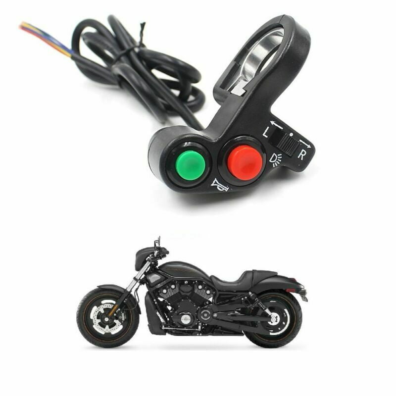 1PCS Black Plastic Switch Motorcycle E-Bike Headlight Horn Signal ...