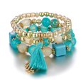1pcs Bohemian Beads Bracelet Set For Women Multilayer Tassel Stackable