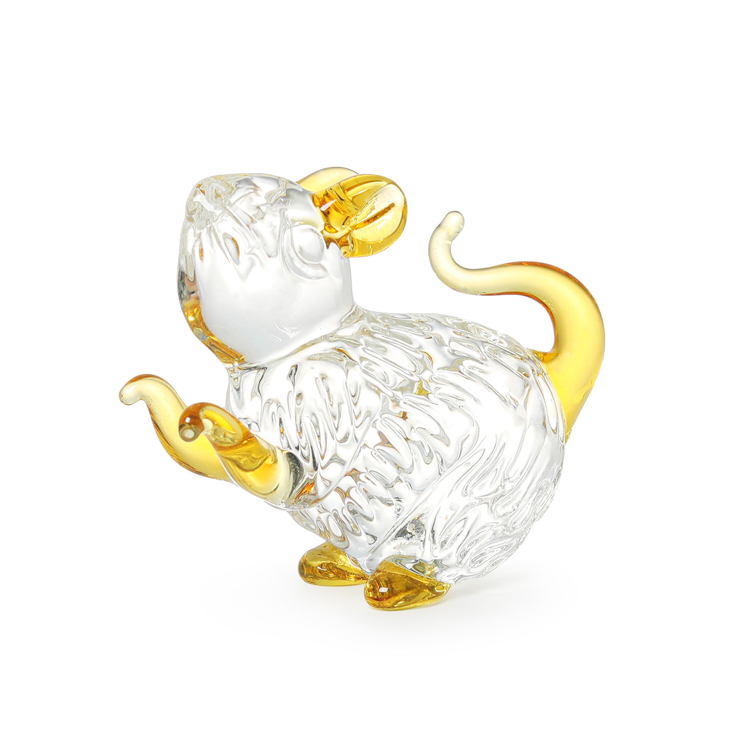 1PCS Brown Glass Rat Decor Rat Statue Ornaments Art，for Bedroom, Living ...