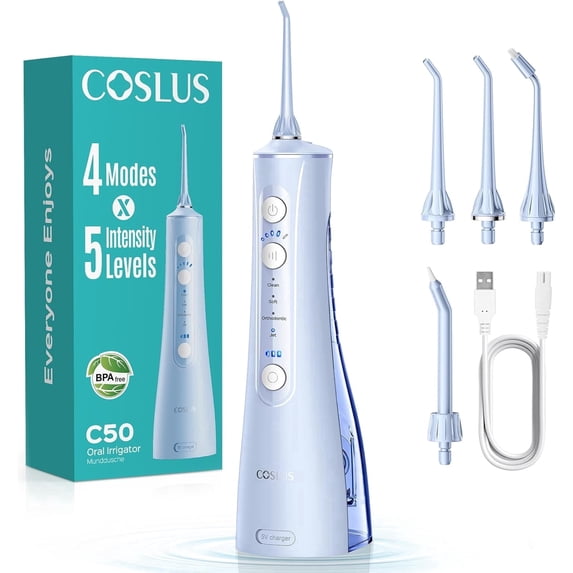 COSLUS Water Dental Flosser Teeth Pick: Portable Cordless Oral ...