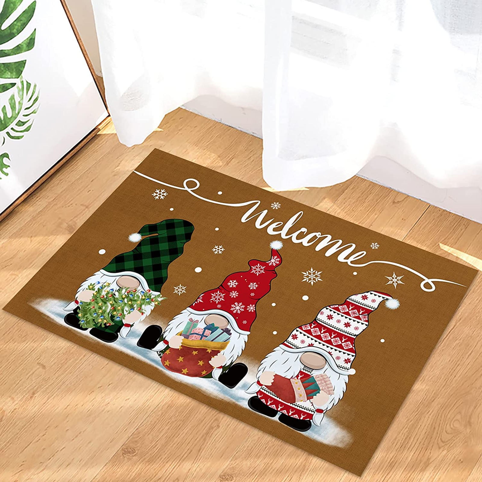 1PCS Christmas Decoration Doormat Farmhouse Happy Doormat Christmas ...