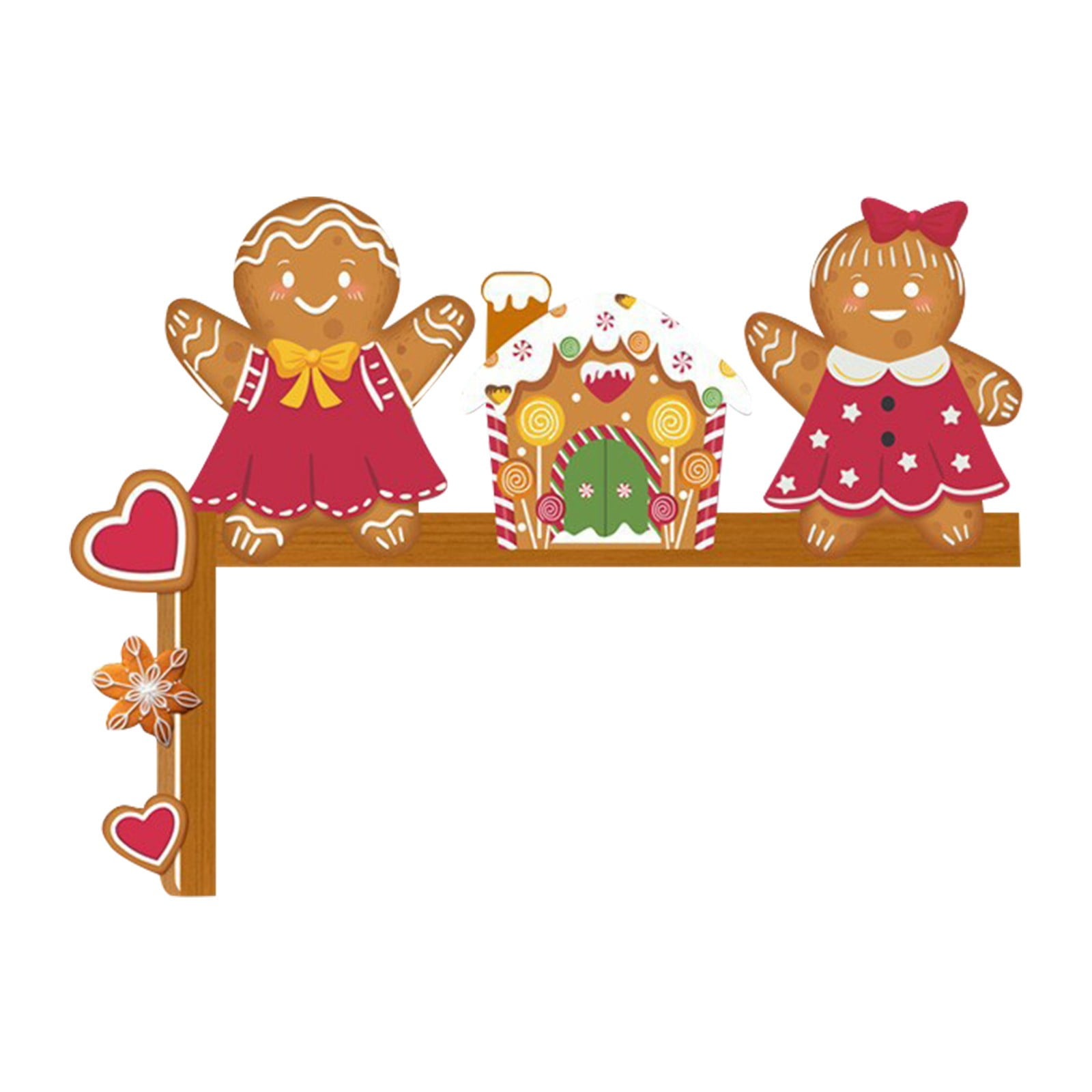 1PCS Christmas Door Topper Funny Gingerbread Candy Door Frame Corner ...