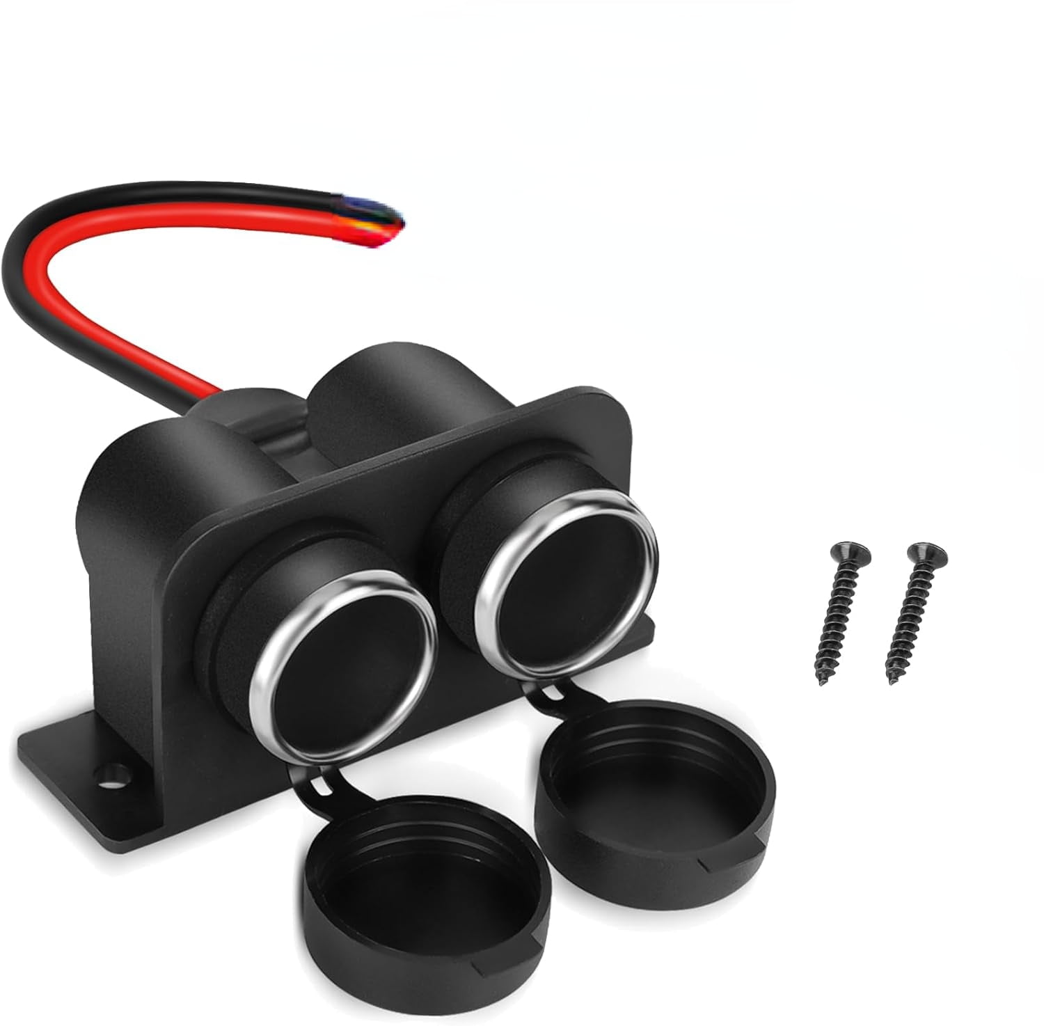 1PCS Cigarette Lighter Socket with Blade Fuse, 2-Socket Cigarette ...