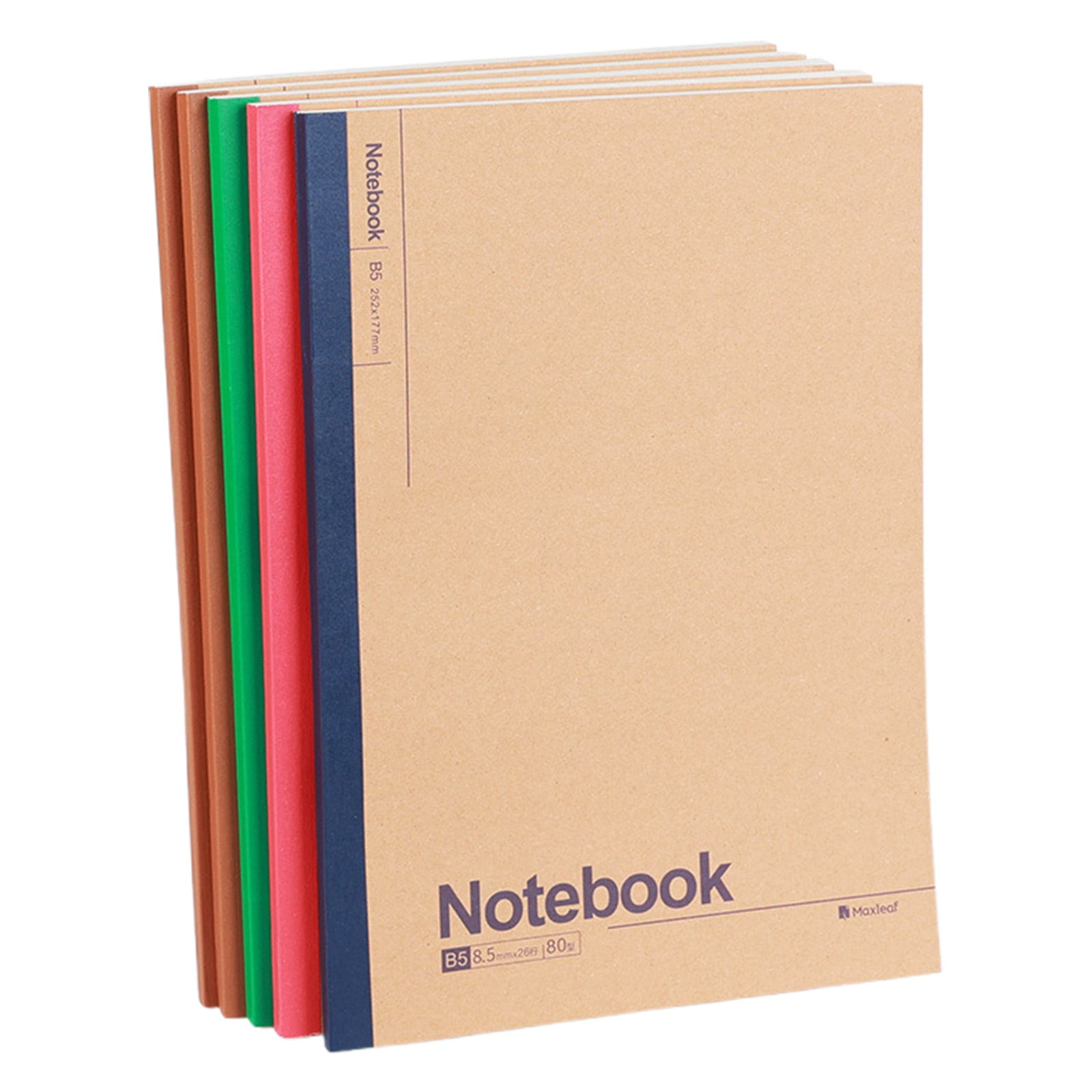 1PCS Composition Notebook Journals,Kraft Cover with Rainbow Spines ...