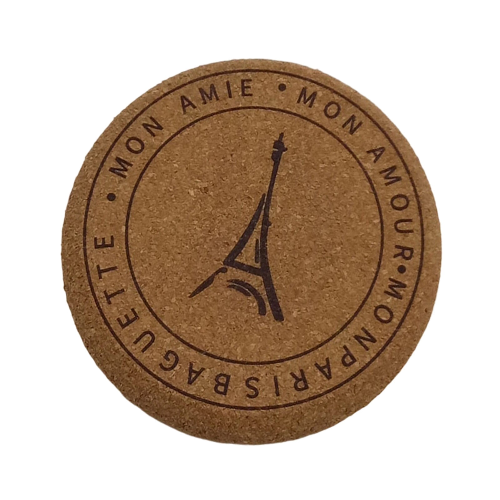 1PCS Cork Round Coaster 3.93" Heat Resistant, Reusable & Easy to Clean ...