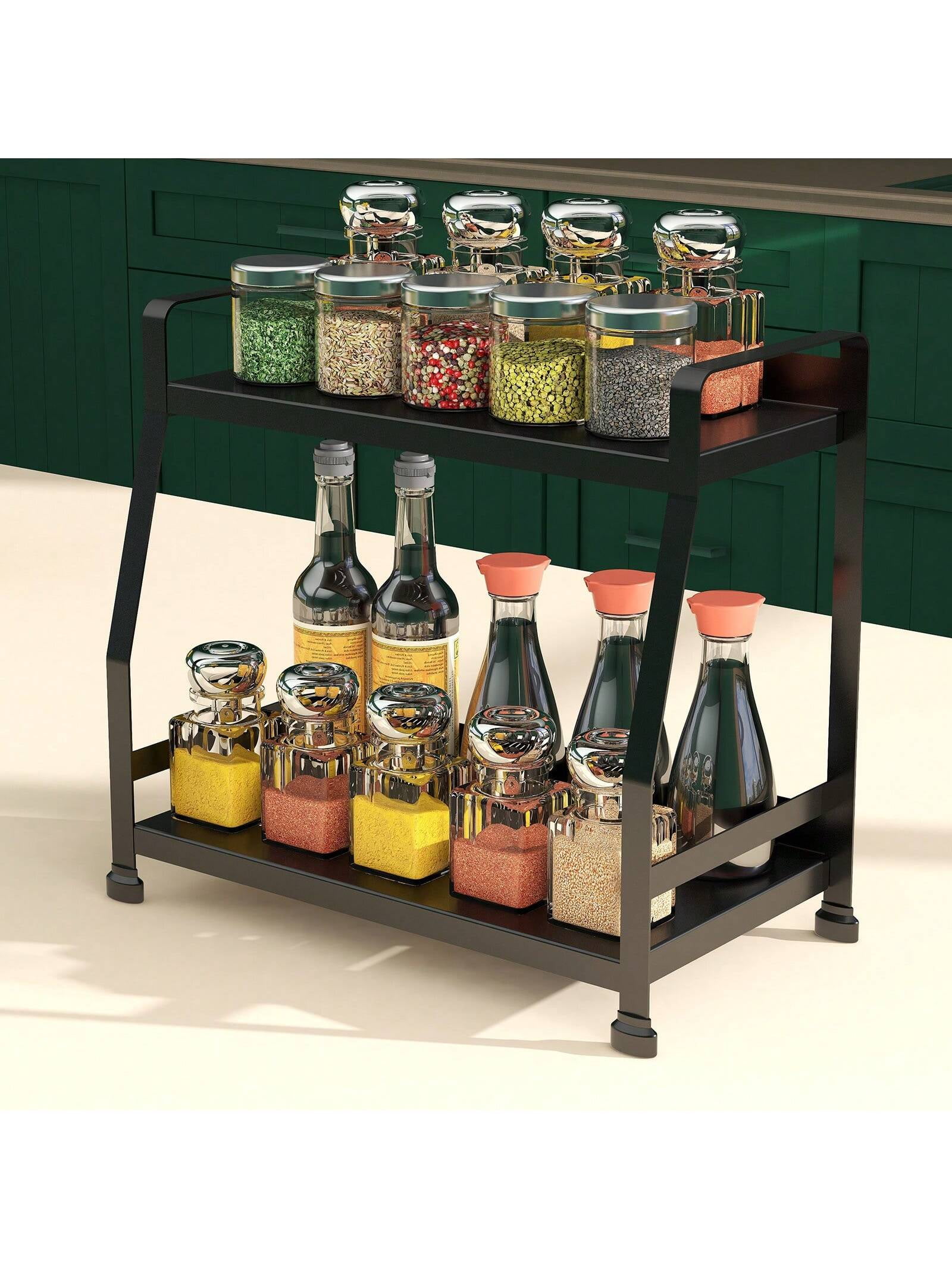 1PCS Countertop Storage Rack, 2-Tier Kitchen Counter Shelf, Desktop ...