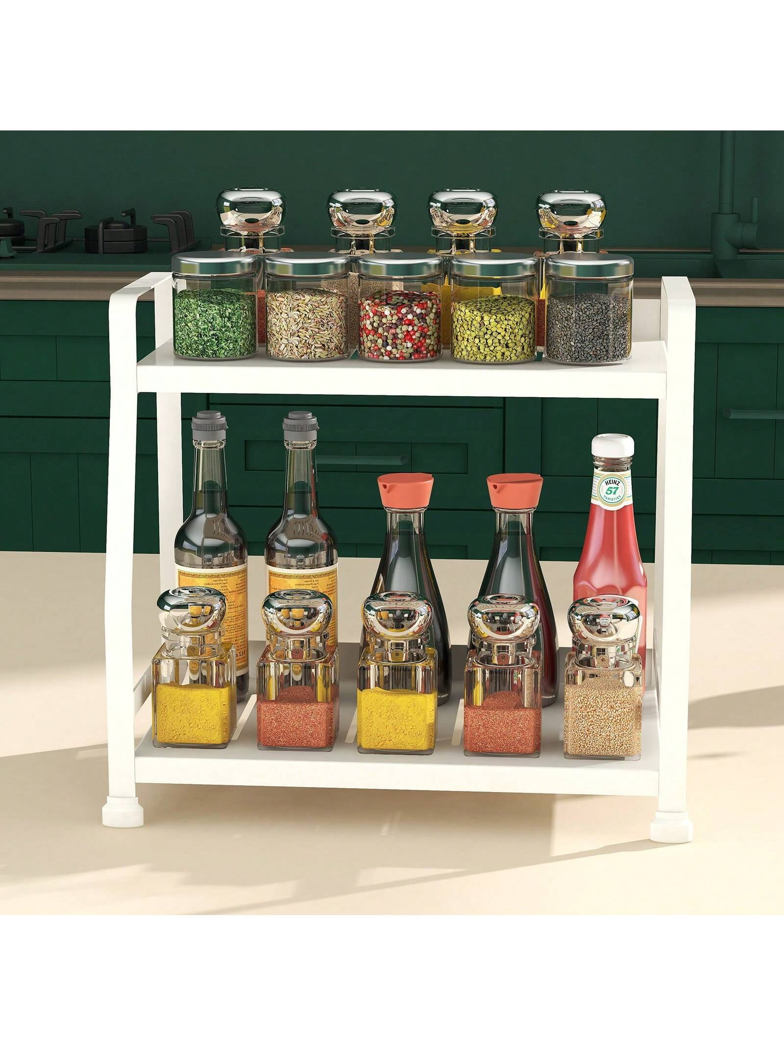 1PCS Countertop Storage Rack, 2-Tier Kitchen Counter Shelf, Desktop ...