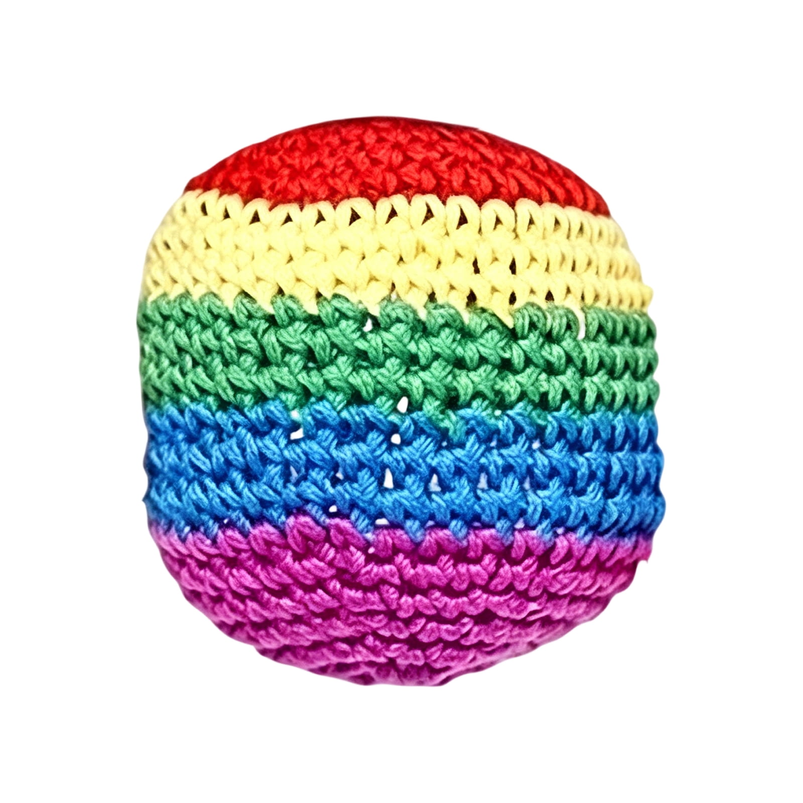 1PCS Crochet Juggling Balls, Lightweight Handmade Rainbow Footbag Set ...