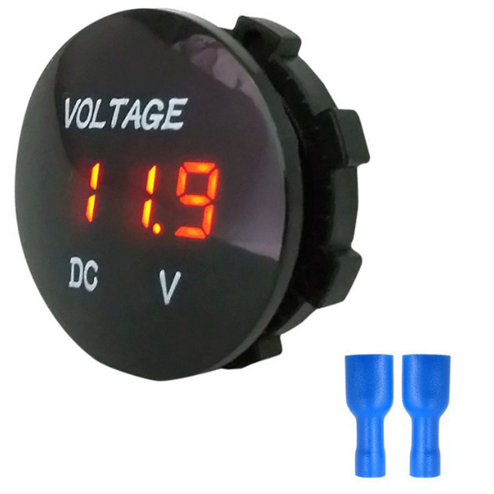 1PCS DC 12V 24V Car Replacement Voltmeter Meter Waterproof Digital LED ...