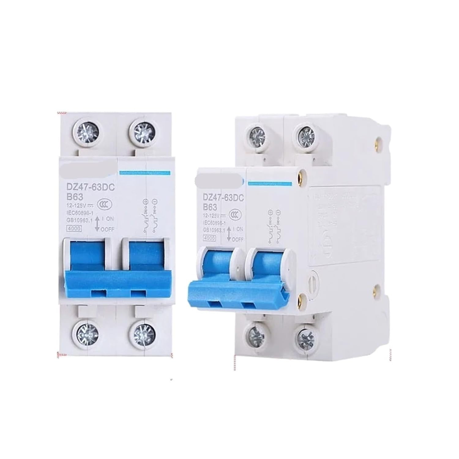 1PCS DC 12V24V36V48V125V Miniature 1P/2P Circuit Breaker 3A 6A 10A16A ...