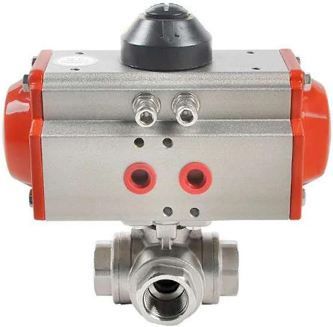 1PCS DN10 304 stainless steel pneumatic ball valve three-way T/L AT ...