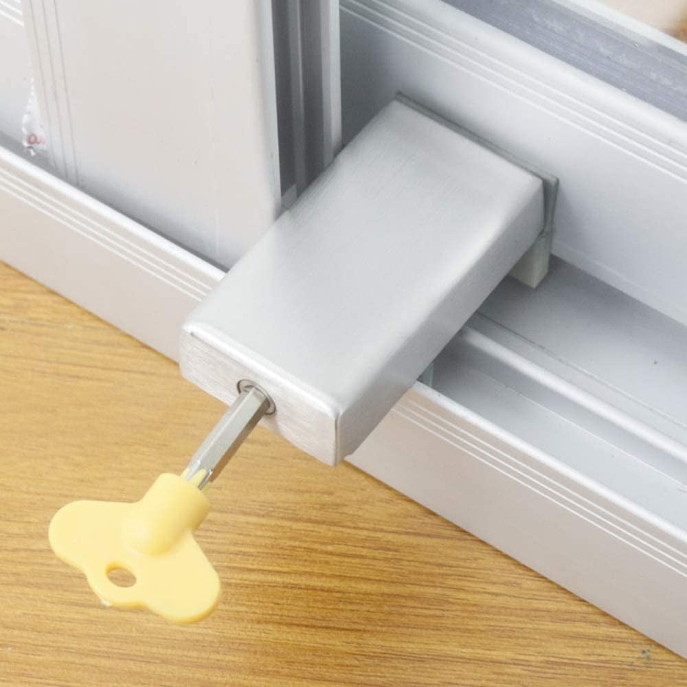 1PCS Door Window Lock Stopper Adjustable Thick Sliding Safety Anti ...
