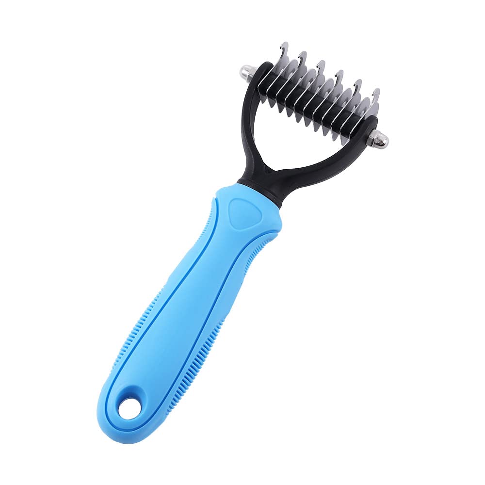 1PCS Double Sided Pet Deshedding Brush,2 Sided Dematting Dog Comb ...