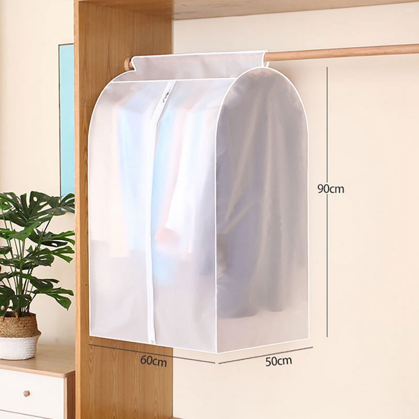1PCS Dust Cover Clothes Hanging Bag Enclosed Clothes Rack Floor Hanger ...