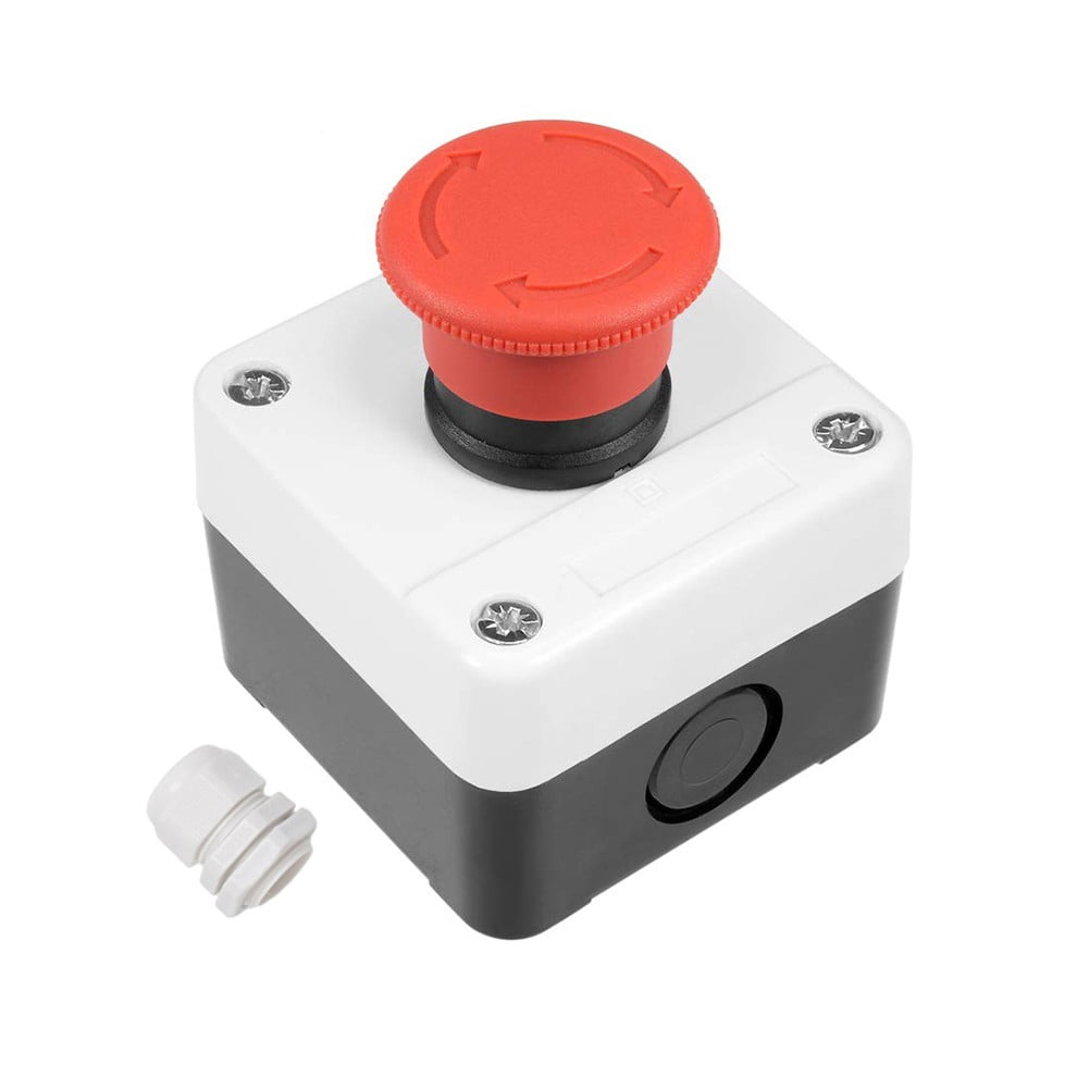 1PCS E-Stop Push Button Switch Station Red Mushroom Stop Switch 22 mm ...