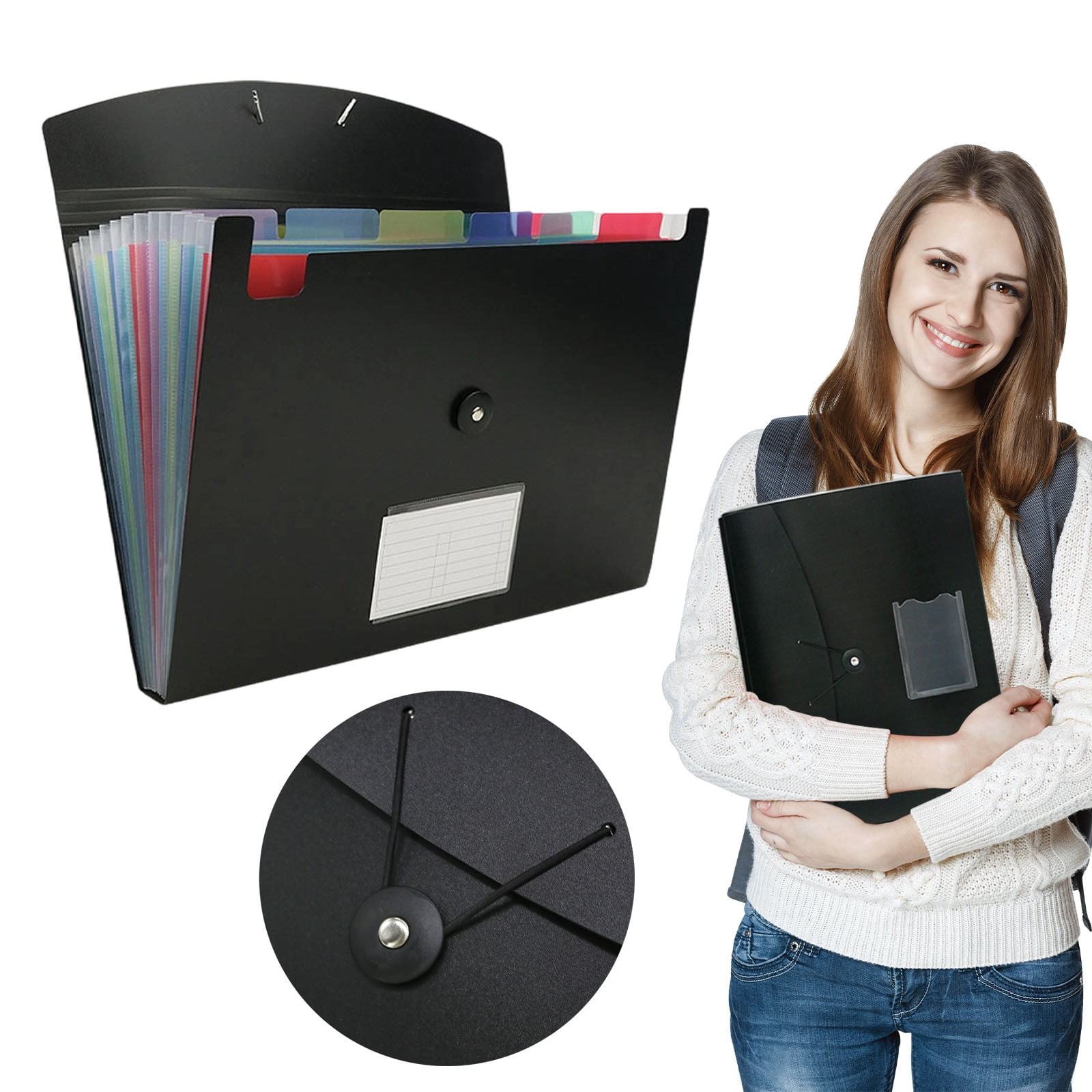 1PCS Expanding File Folder, Accordion File Organizer with 13 Pockets ...