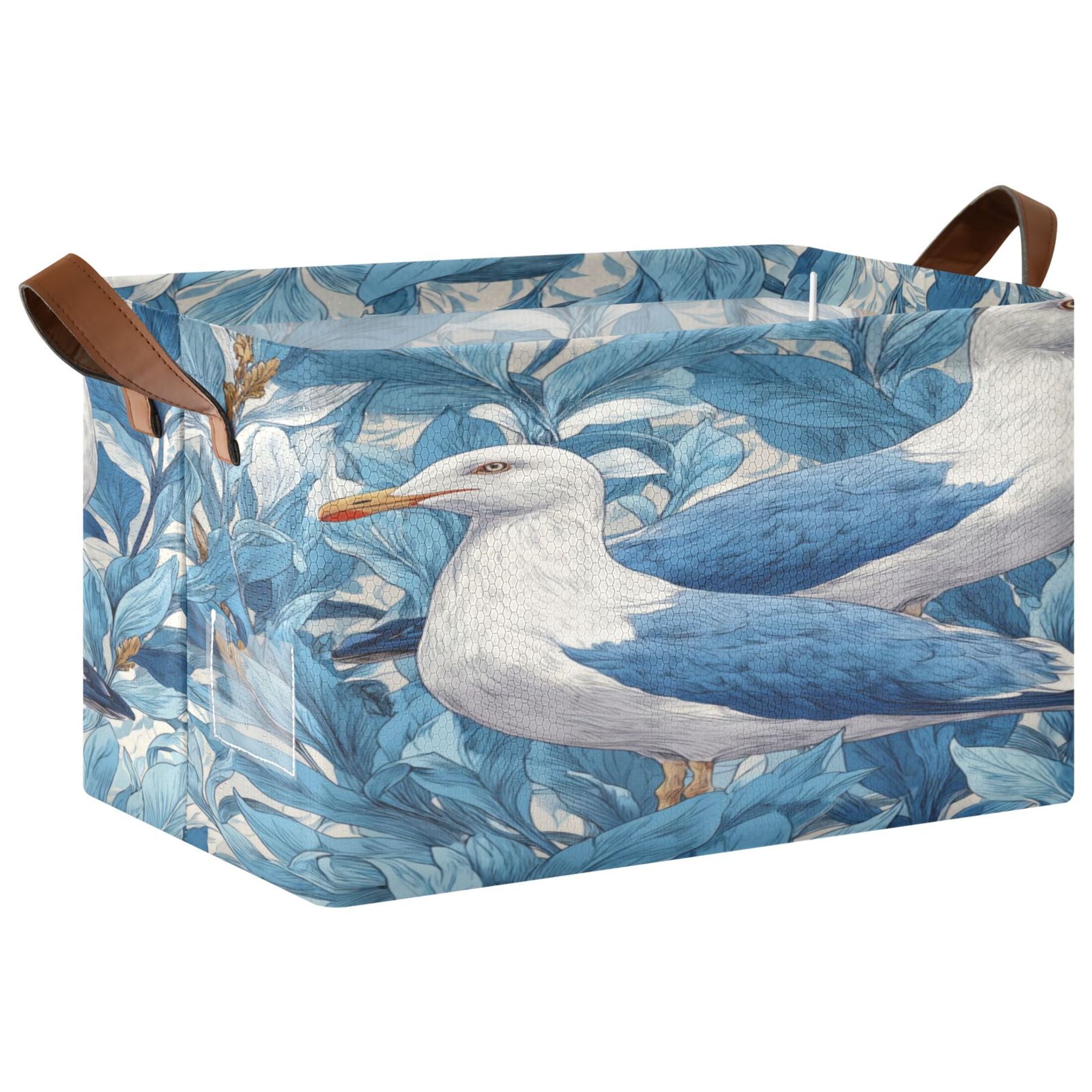 1PCS Fabric Storage Baskets with Iron Frame Foldable Storage Bins with ...