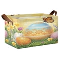 1PCS Fabric Storage Baskets with Iron Frame Foldable Storage Bins with ...