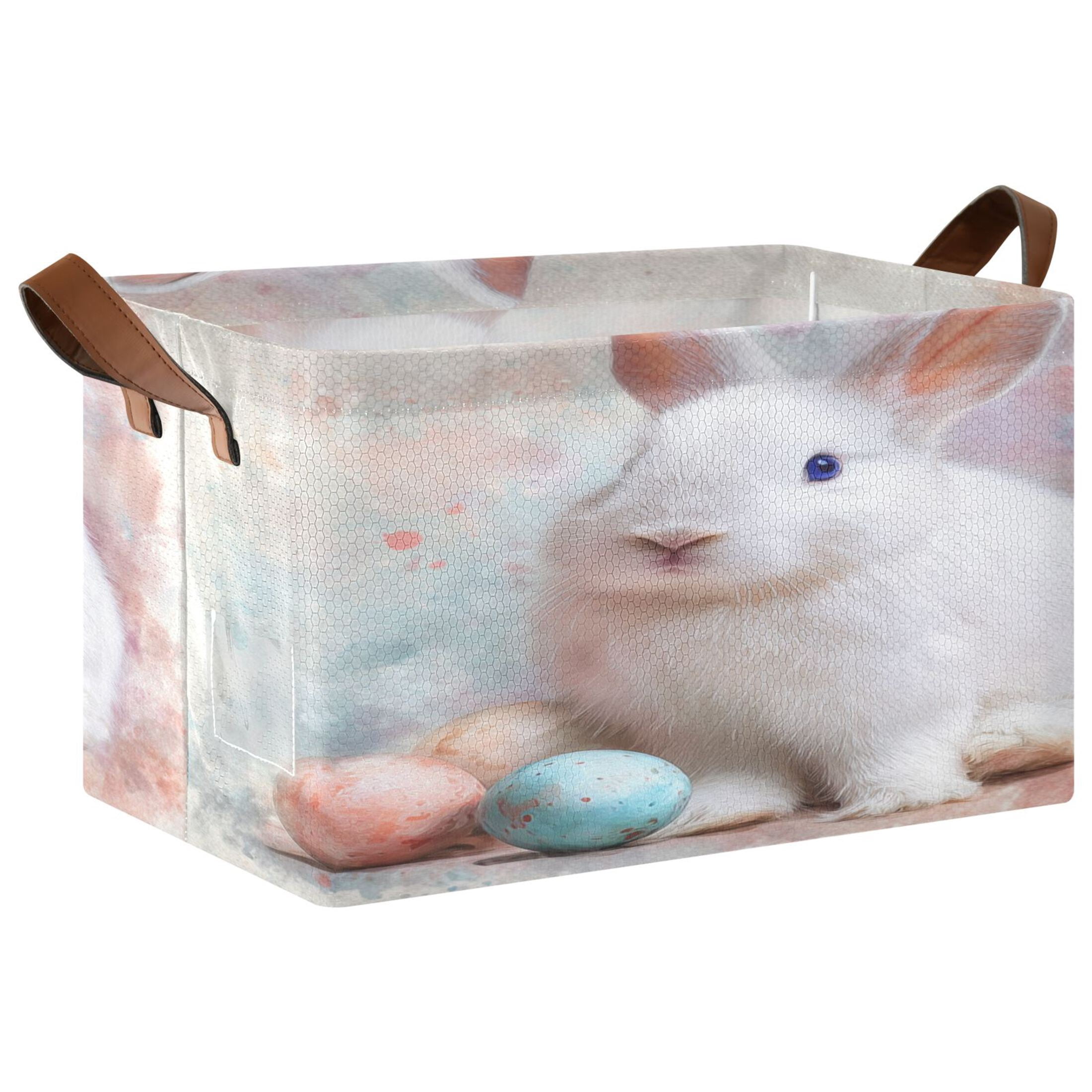1PCS Fabric Storage Baskets with Iron Frame Foldable Storage Bins with ...