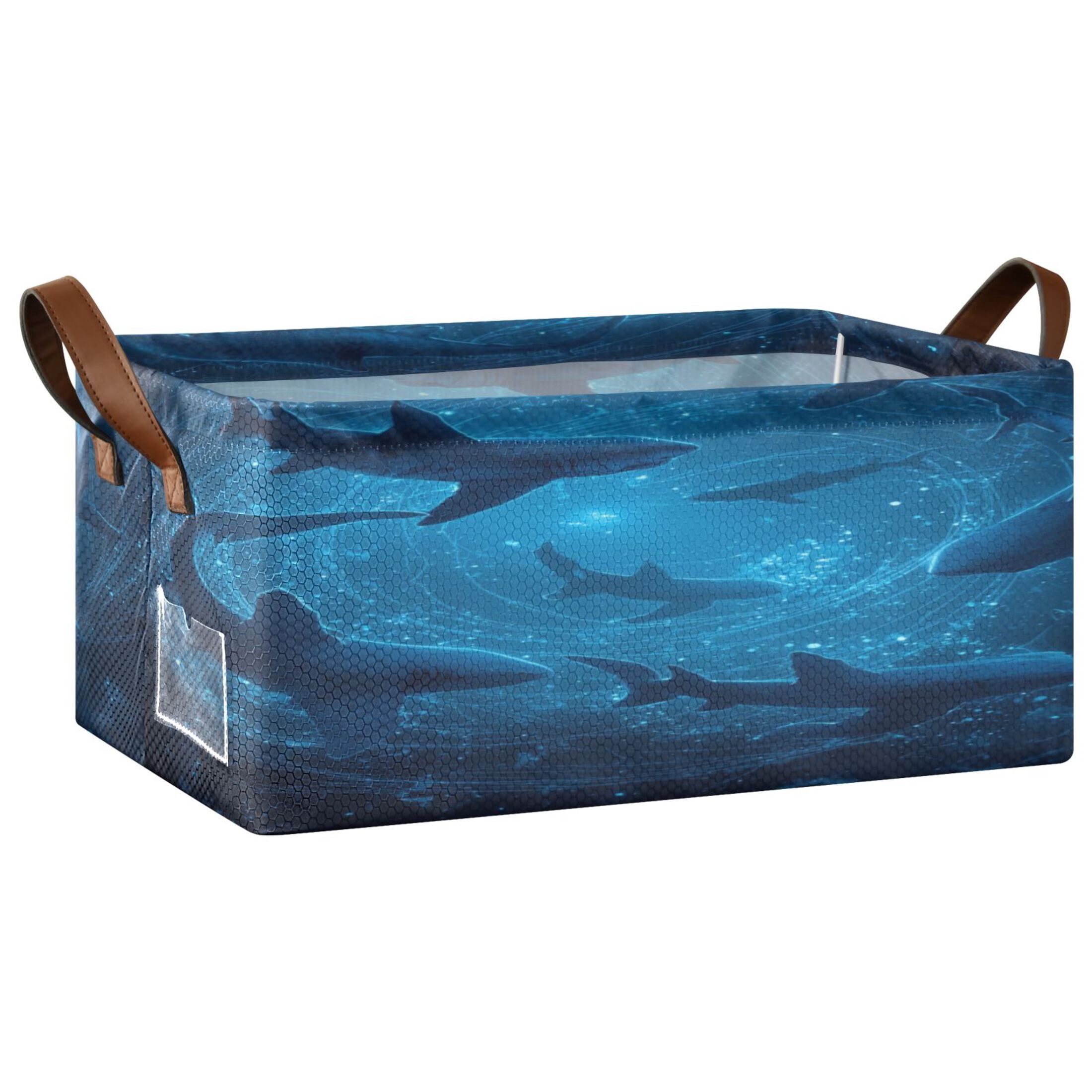 1PCS Fabric Storage Baskets with Iron Frame Foldable Storage Bins with ...