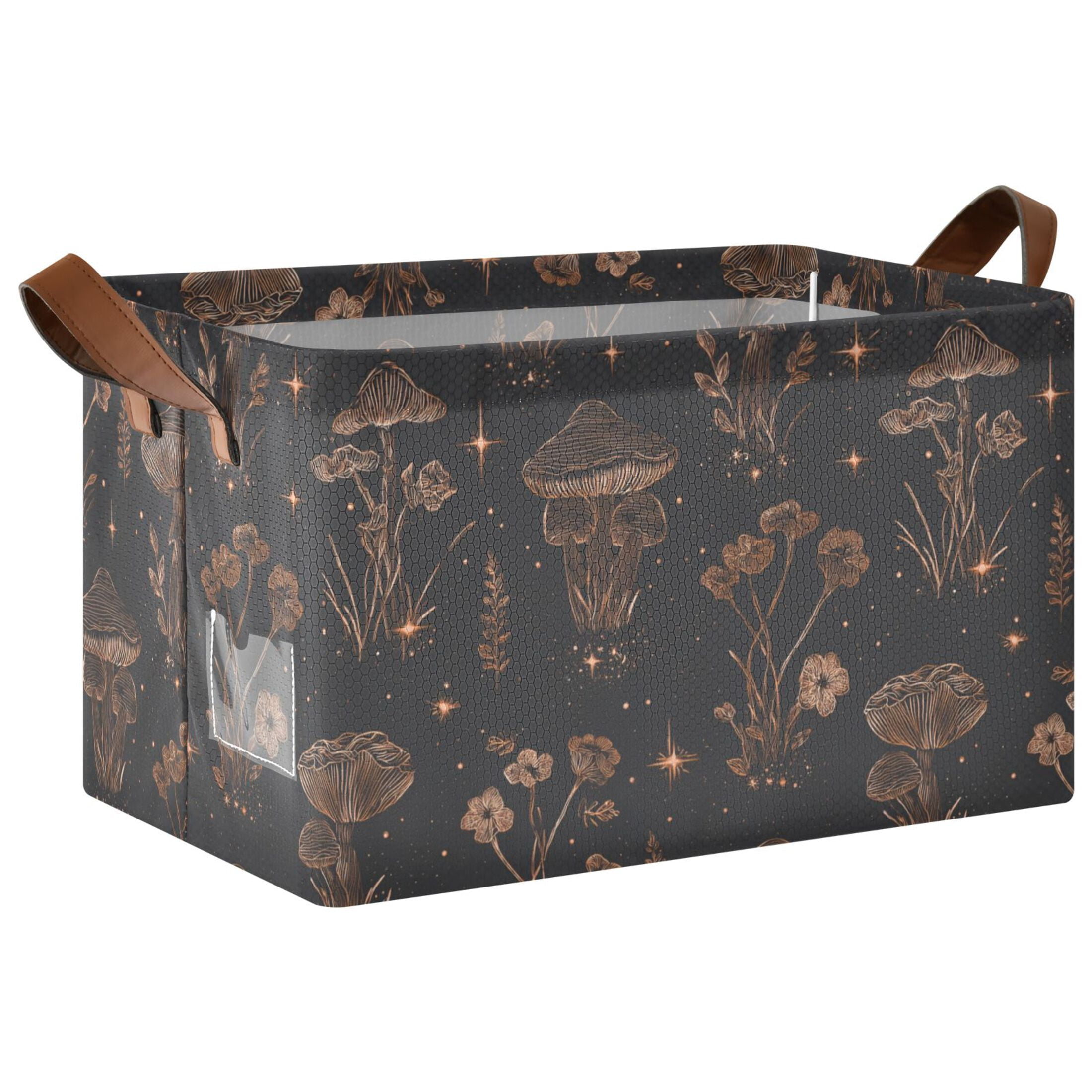 1PCS Fabric Storage Baskets with Iron Frame Foldable Storage Bins with ...
