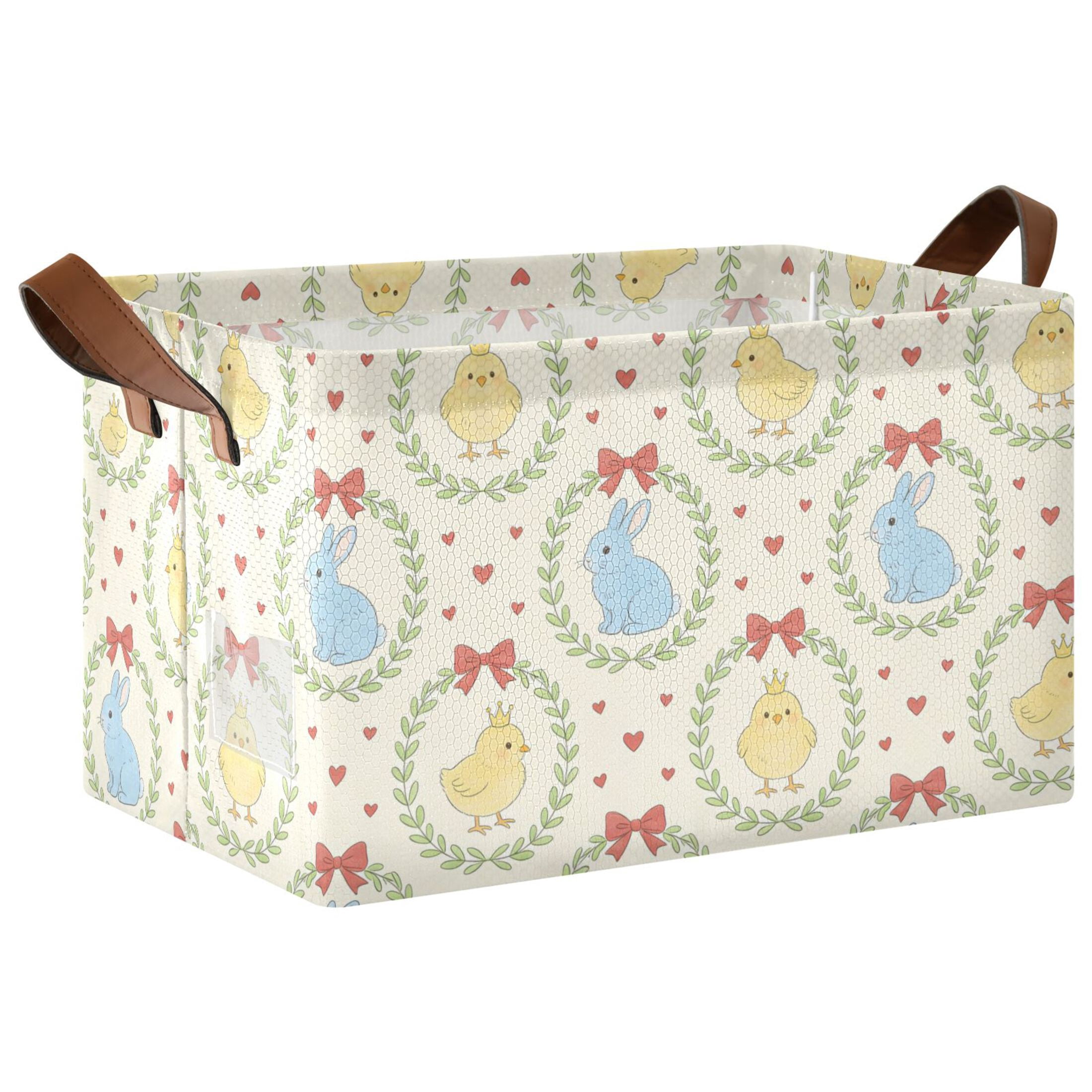 1PCS Fabric Storage Baskets with Iron Frame Foldable Storage Bins with ...