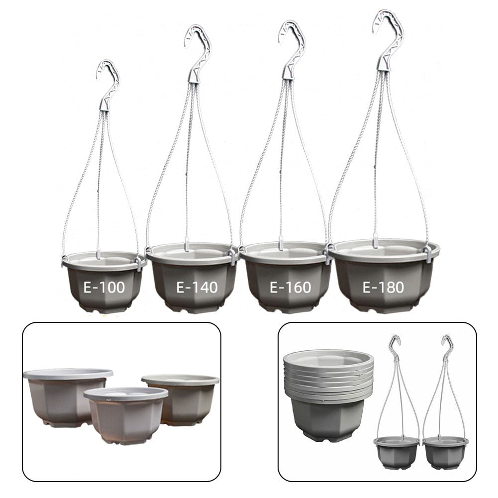1PCS Flower Pot Chain Plant Basket Plant Holder Hanging Balcony Decor ...