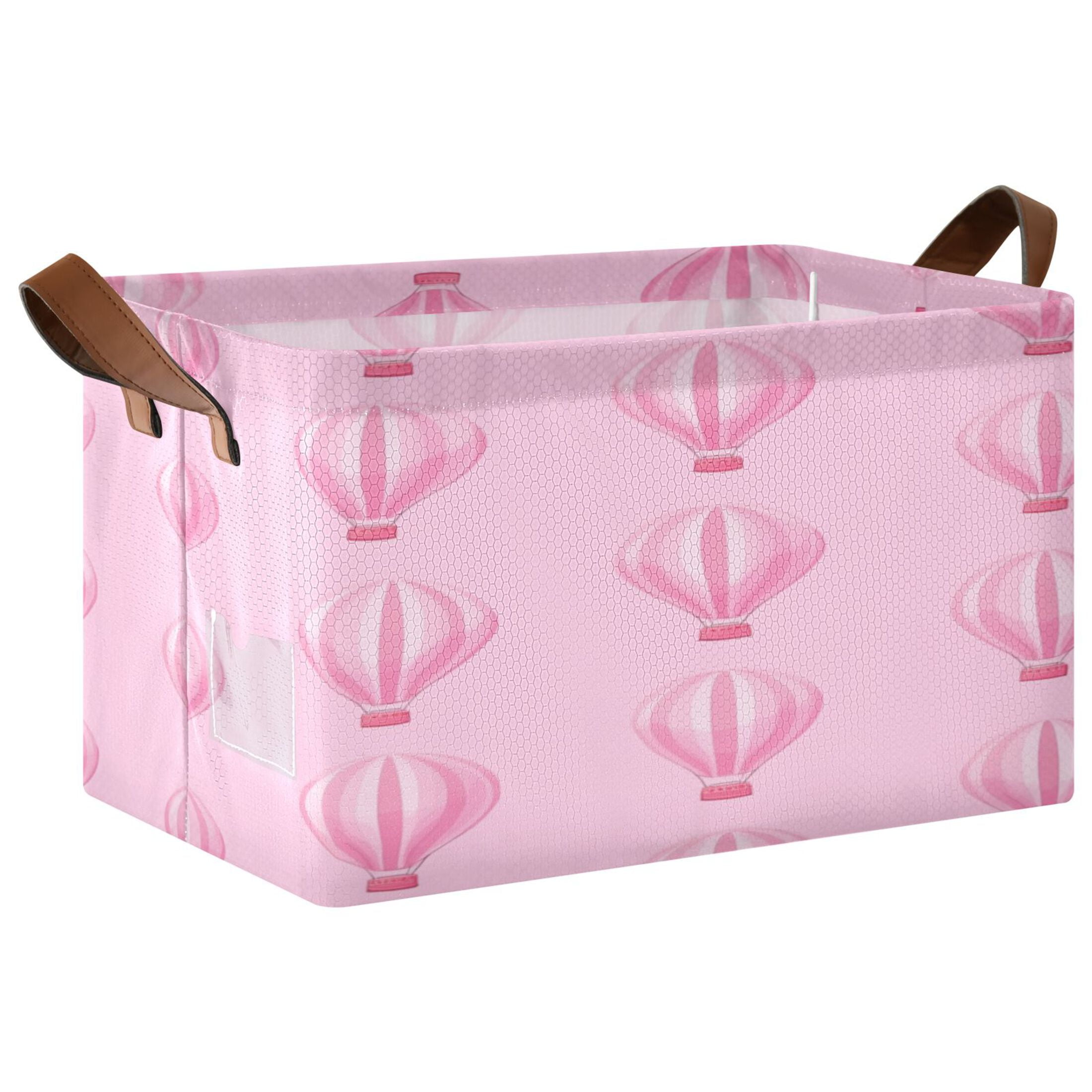 1PCS Foldable Storage Basket with Metal Frame Collapsible Organizer Bin ...