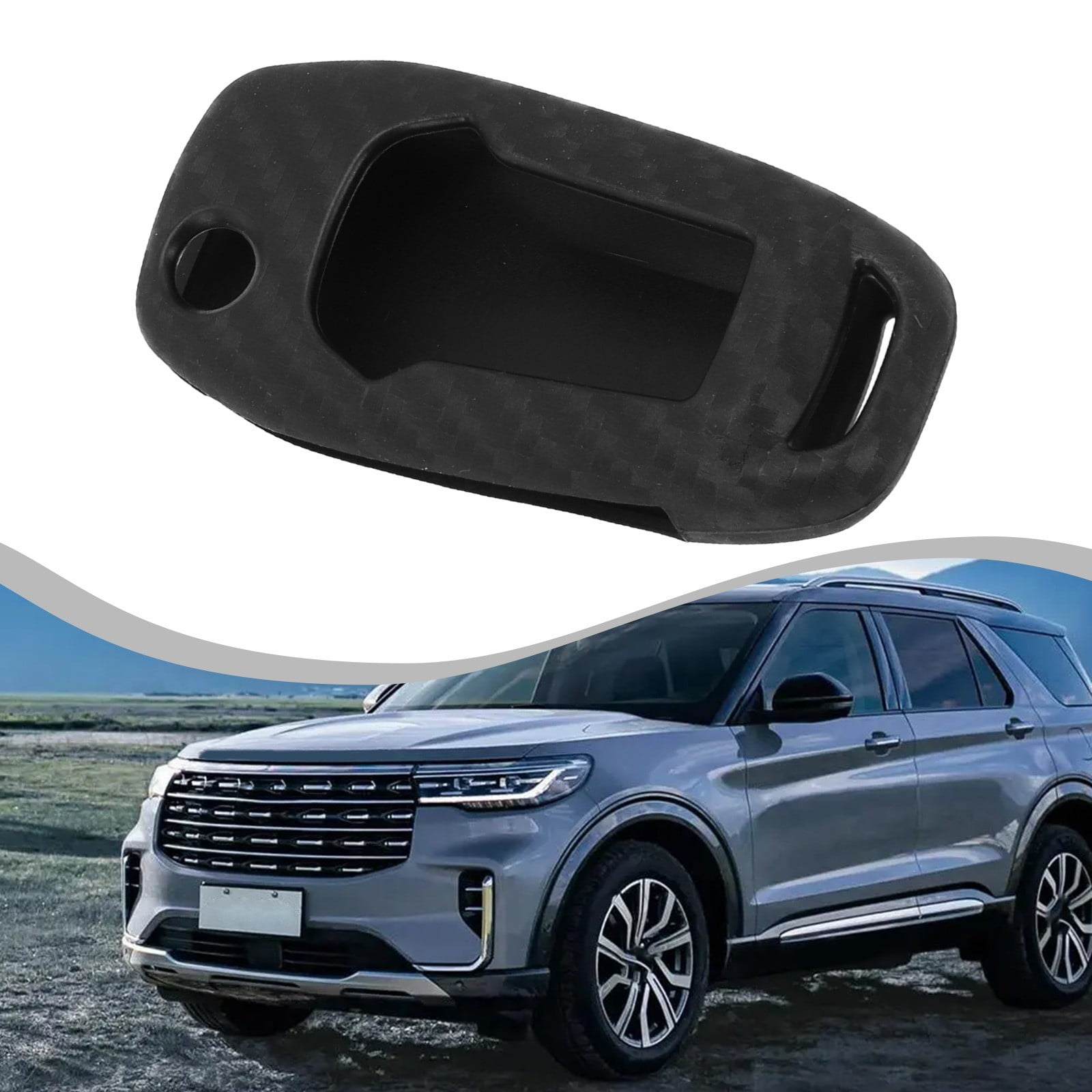 1PCS For Ford Explorer F-150 And Other Carbon Fiber Flip Car Keychains ...