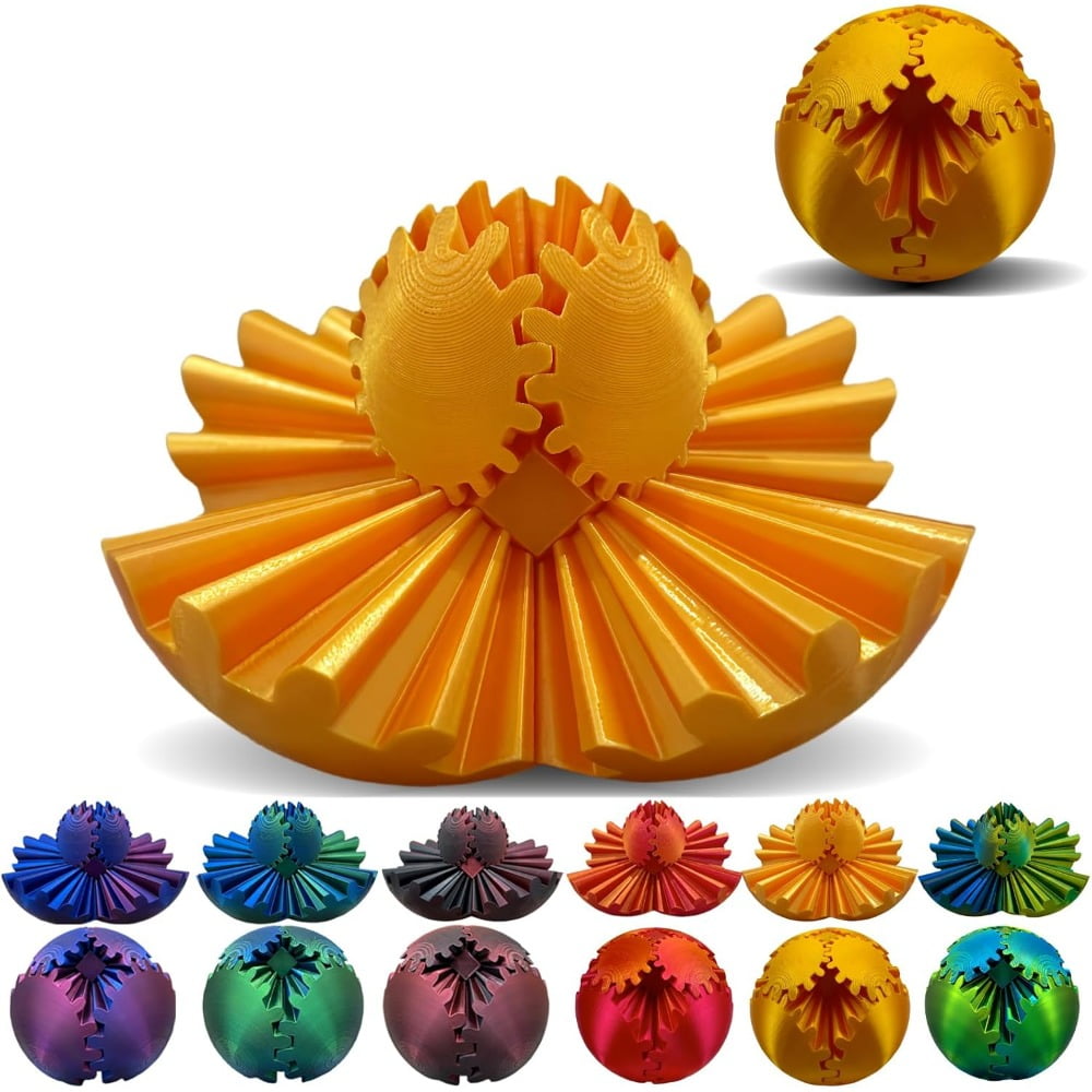 1PCS Gear Ball - 3D Printed Gear Ball Spin Ball or Cube Fidget Toy ...