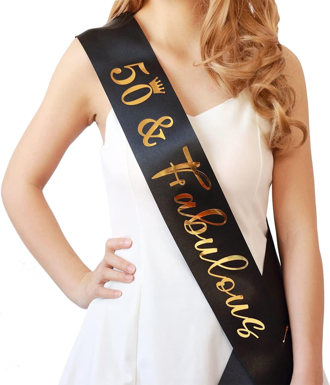 1PCS Happy 28th Birthday Sash, White Satin Sash with Gold Foil ...