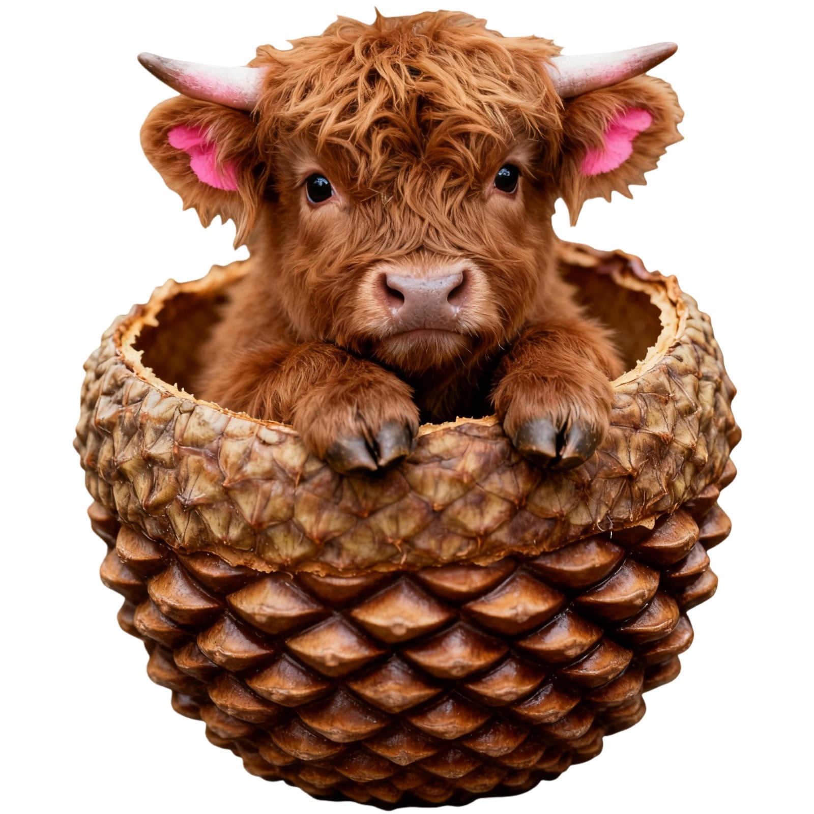 1PCS Highland Cow Christmas Ornaments, 2D Acrylic Cartoon Cattle in ...