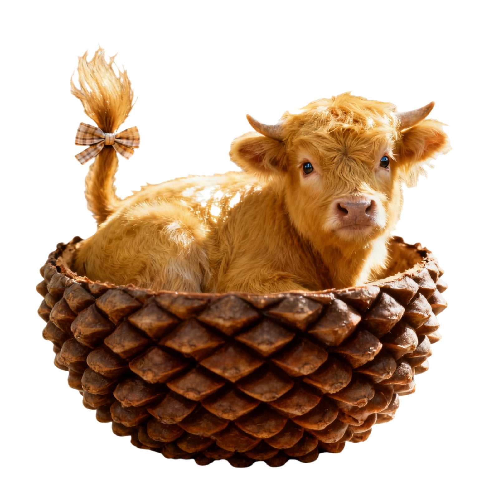 1PCS Highland Cow Christmas Ornaments, 2D Acrylic Cartoon Cattle in ...