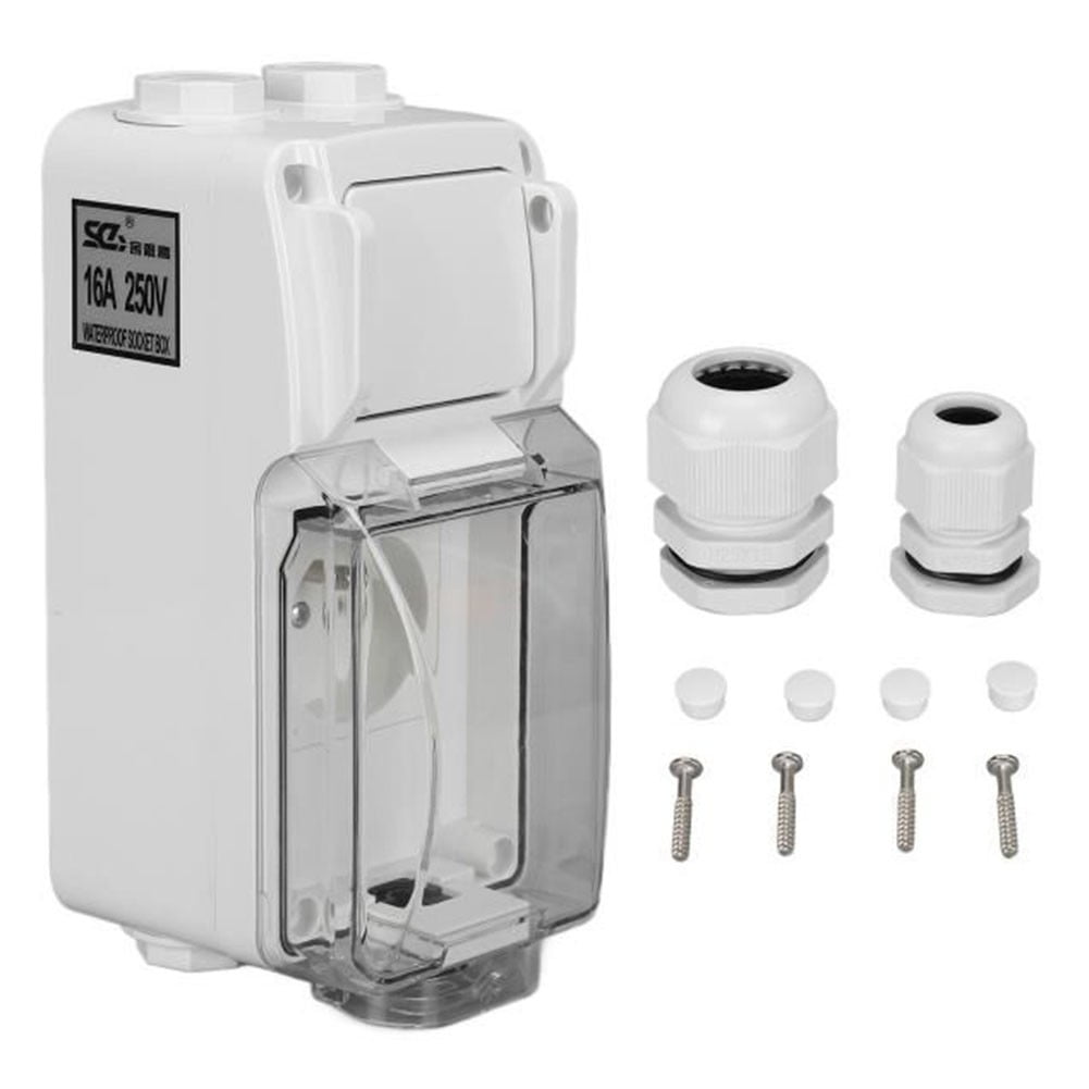 1PCS IP66 German/French New Waterproof Socket 250V 16A Toggle Switch ...