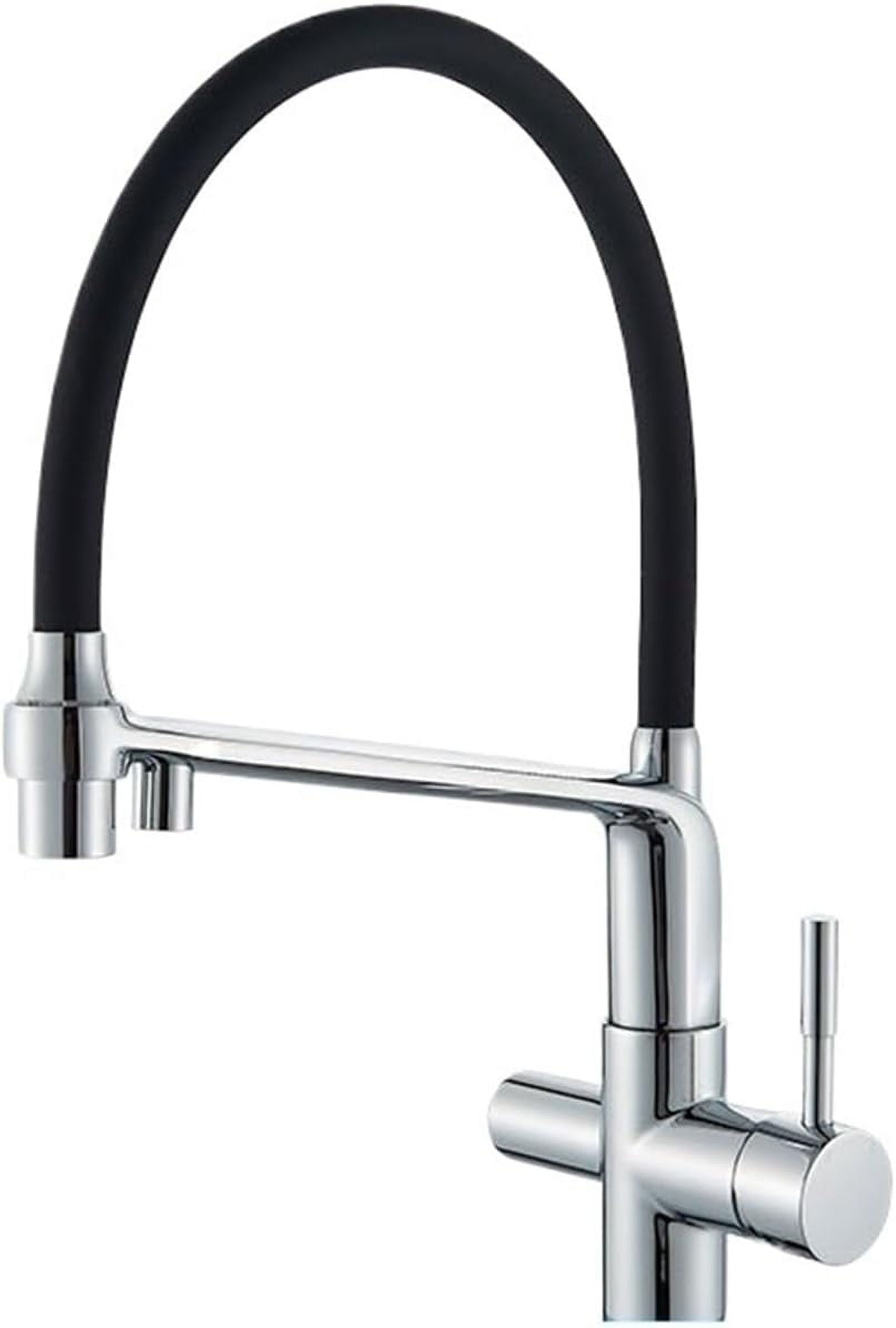 1PCS Kitchen Faucet White Black Dual Spout Drinking Water Filter Brass ...