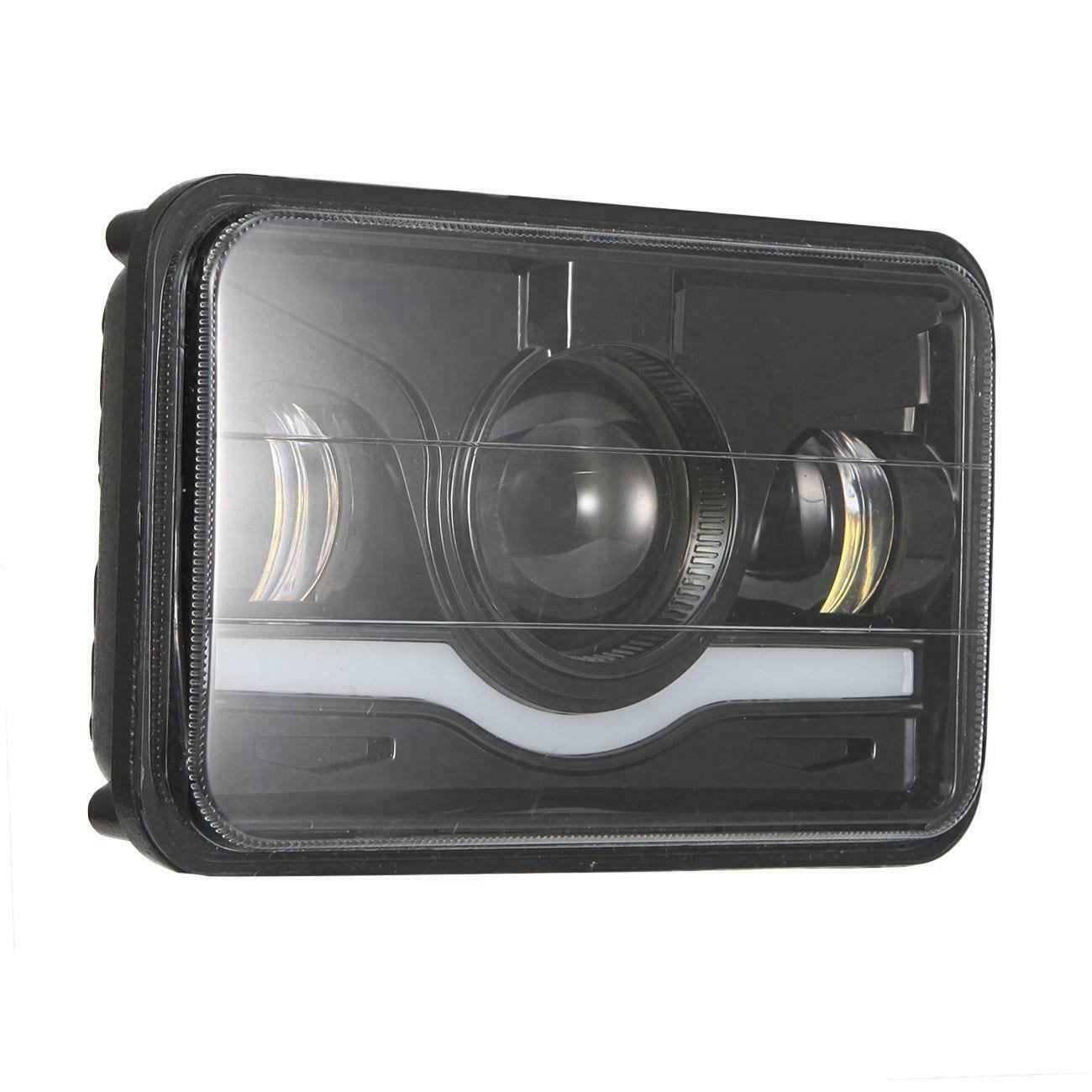 1PCS LED Headlights Hi Lo Beam with DRL Square Work Lights Roof Light ...