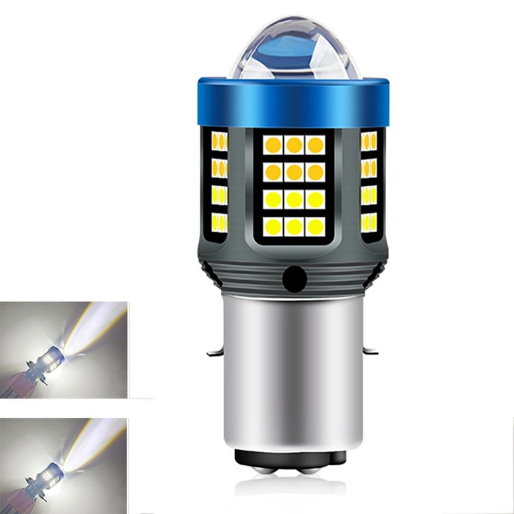 1PCS LED light for motorcycle H4 H6 headlight DC12V-80V two-color super ...