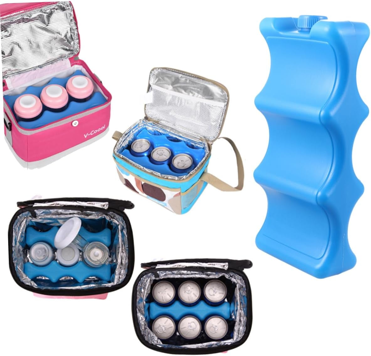 1PCS Long Lasting Ice Packs,Ice Packs For Food,Ice Packs For Cooler,Bpa ...