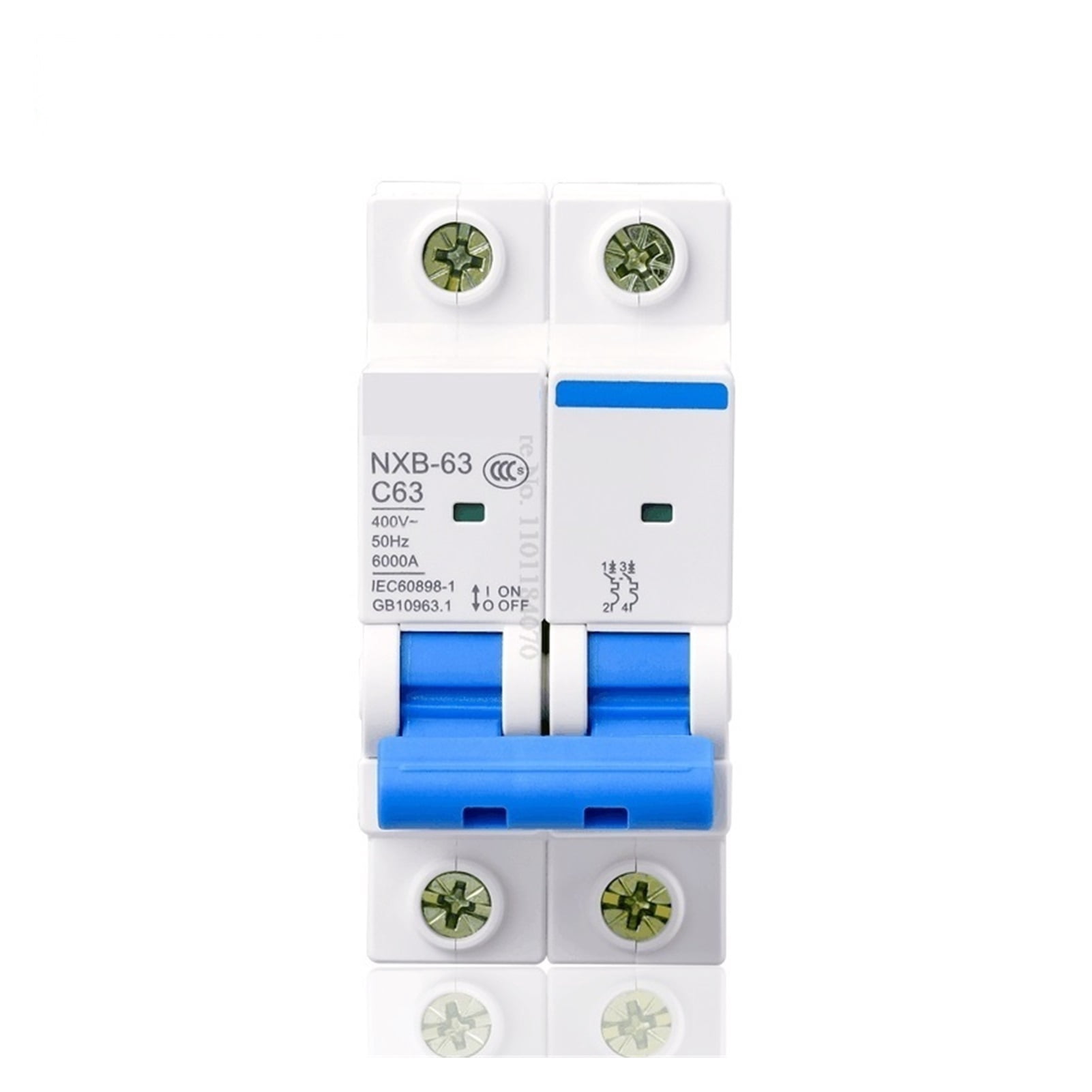 1PCS MCB NXB-63 2P 2A 10A 16A 32A 40A 63A Miniature Circuit Breaker C ...