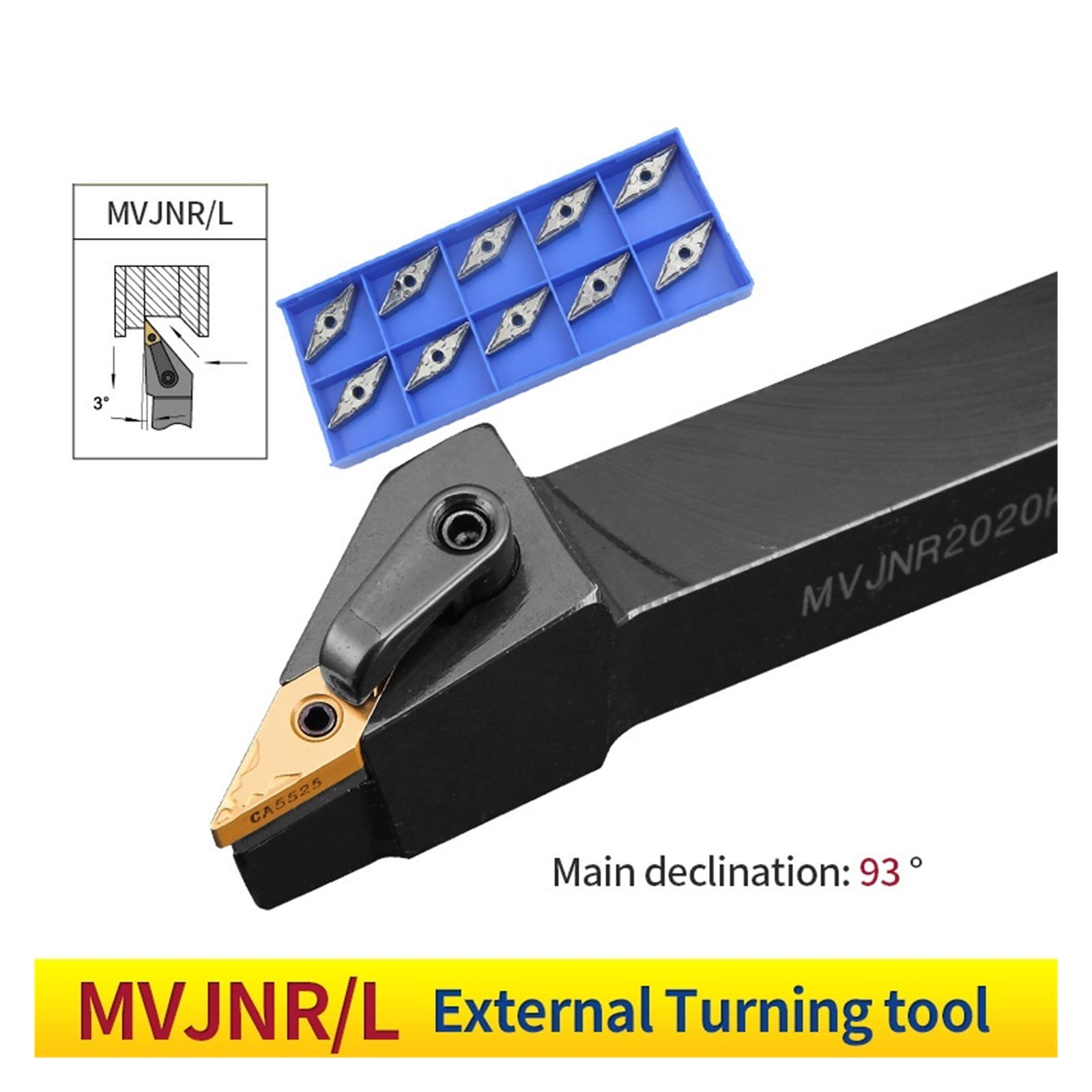 1PCS MVJNR2020K16 MVJNR1616K16 MVJNR2525M16 External Turning Tool ...