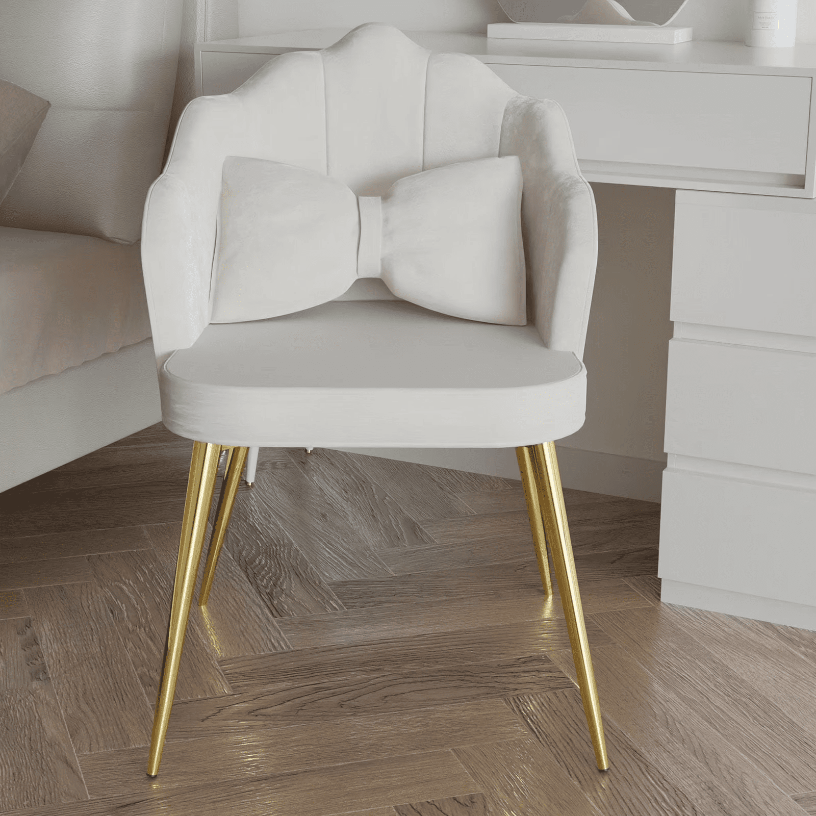 1PCS Makeup Vanity Chair, Petal Vanity Chair, Modern Dining Chair ...