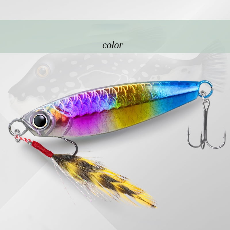 1PCS Metal Cast Jig Hooks Shore Casting Jigging Fish Sea Bass Fishing ...