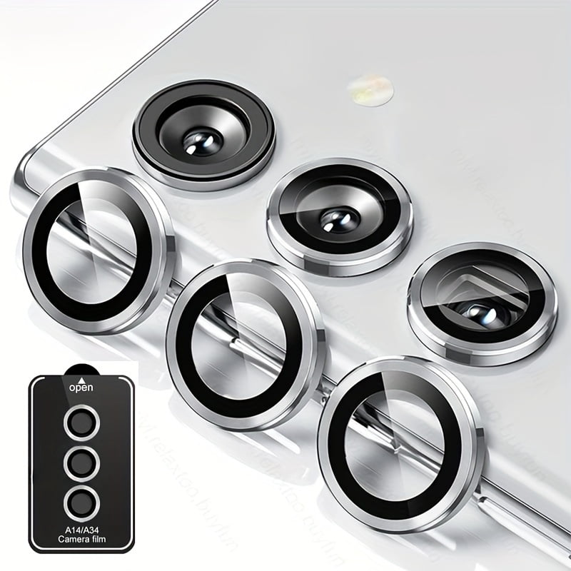 1PCS Moire Pattern Lens Ring Protector Cover for Samsung Galax A55 M55 A35 A05S A15 A25 A54 A34 ...