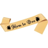 1PCS Mom to Bee Baby Shower Sash, Beige Satin with Black Print ...